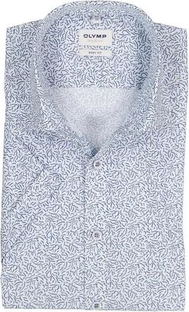 Olymp Herren Hemden blau Baumwoll-Stretch