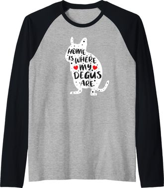Jimbeels Home is Where My Degus Are - Lustiger Degu Spruch Raglan