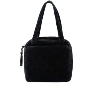 Chanel Sac &agrave; main matelass&eacute; en velours Pre-owned - Femme - Pre-owned - Noir - Taille: ONE Size
