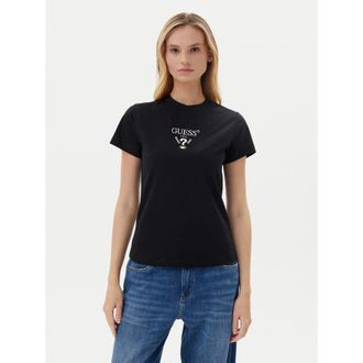 Guess T-Shirt V4YI21 KCDH1 Schwarz Slim Fit