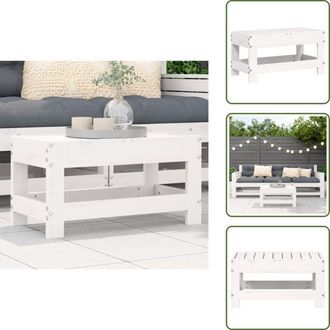 vidaXL Repose-pied de jardin blanc 62x30x32 cm bois de pin massif - Repose Pied Jardin - Fauteuil De Jardin - Mobilier De Jardin - Meubles De Jardin