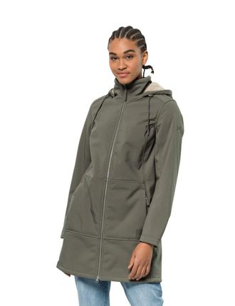 Jack Wolfskin Damen Windy Valley Coat, dusty olive, S EU