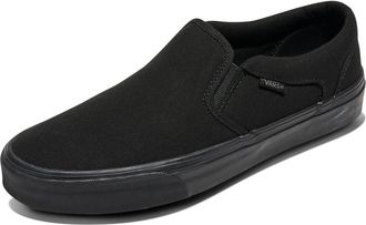 Vans Unisex Asher Sneaker, Canvas Black Black, 44.5 EU