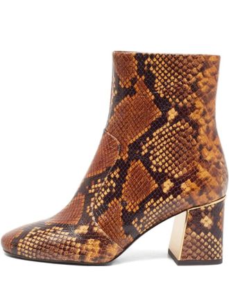 Tory Burch Gigi Stiefel mit Schlangen-Effekt 60mm - Braun