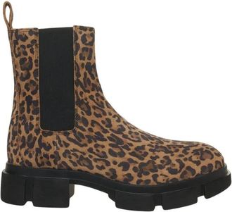 Copenhagen Stiefel - Animal Print Suede Chelsea Boots - Gr. 36 (EU) - in Schwarz - für Damen