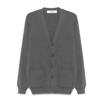 Golden Goose Back Logo Cardigan - - Knitwear - Herren - Grau - XL