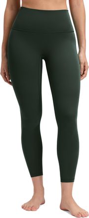 CRZ YOGA Damen Butterluxe Keine Vordernaht Yoga Leggings Hohe Taille Lounge Hosen Pilates Workout Athletic Sportleggings - 64cm Legende Gr&uuml;n 38