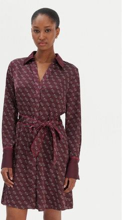 Guess Hemdkleid W6RK90 WF1T2 Dunkelrot Regular Fit