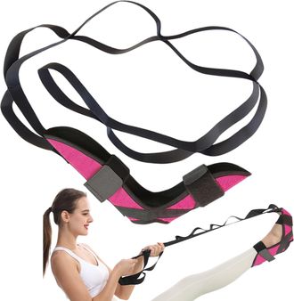 Generic Dehnbarer Gurt | Dehnbarer Yoga-Gurt mit Schnalle - Verstellbares Widerstandsband mit Schnalle f&uuml;r Pilates, Mobilit&auml;tstraining, Kn&ouml;chelunterst&uuml;tzung