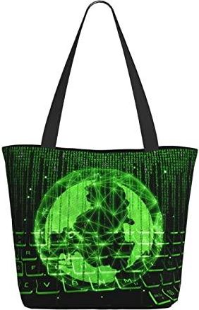 AOOEDM Funny Code Pattern Ladies Shopping Bag 13x11x7in.Le cadeau parfait pour la Saint-Valentin.Cest de la Saint-Valentin pour maman, fille, &eacute;pouse, etc