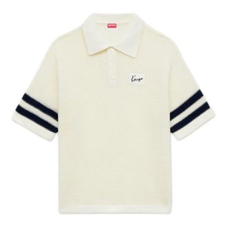 Kenzo Polohemd aus Mesh - - Tops - Herren - Wei&szlig; - M