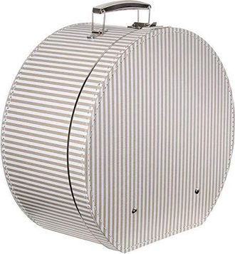 Lierys Boîte à Chapeau à Rayures Beige boîte à Chapeau (Taille Unique - Beige)
