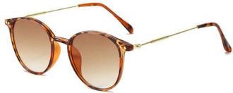 Generic Lunettes de soleil rondes vintage 2026 pour femmes, lunettes de soleil rétro, nuances UV pour femmes, Thé léopard, Taille unique