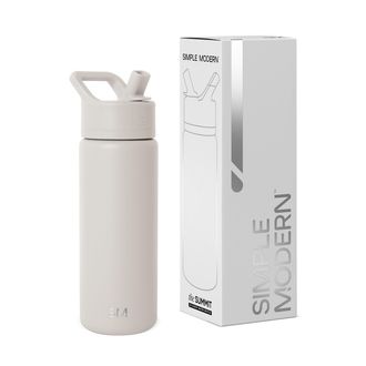 Simple Modern Trinkflasche mit Strohhalm | Wasserflasche Edelstahl Isolierte f&uuml;r den Sport Fitnessstudio | Summit | 530ml |Almond Birch