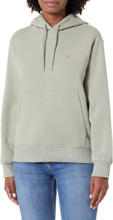 GANT Damen Shield Hoodie Kapuzenpullover, Faded SAGE, M