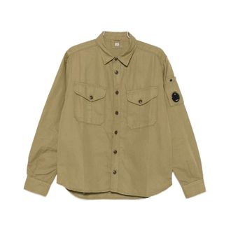 C.P. Company C.p. Company, Homme, Chemises, Vert, Taille: XL Chemise Boutonn&eacute;e