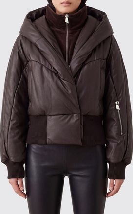 The Attico Gesteppte und wattierte Lammleder-Bomberjacke mit Kapuze