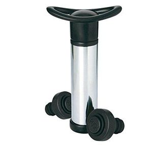 cilio Weinflaschenpumpe, Edelstahl, schwarz, 8 x 4 x 21 cm, 205015