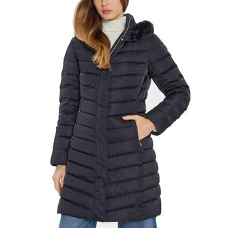 Geox Womens W BETTANIE Long JKT Jacket, Sky Captain, 46