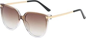 Generic Lunettes de soleil à monture ronde oeil de chat, hommes et femmes grand cadre photographie de rue extérieur (couleur : B, taille : moyen) 2026, F, Tai