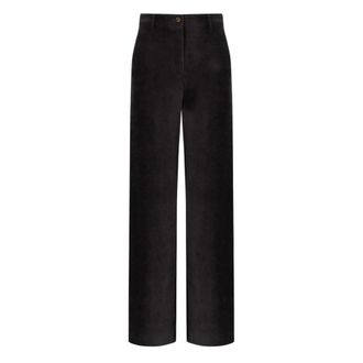 Marella Pantalon Astrale en Velours - Femme - Pantalons - Noir - Taille: 38 FR