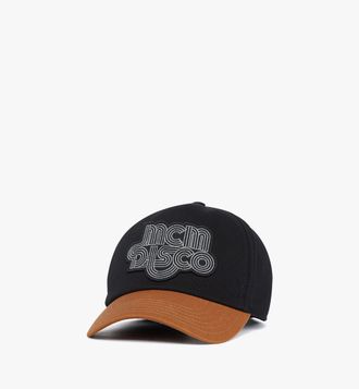 MCM Kappe aus Baumwoll-Twill mit MCM Disco-Logo-Stickerei