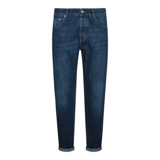 Brunello Cucinelli Blaue Denim Jeans mit Rei&szlig;verschluss - - Jeans - Herren - Blau - 2XL