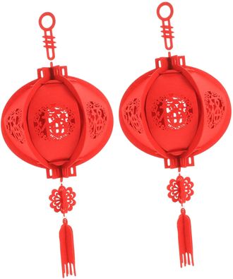 Soimiss 2 Stück Fu Charakter Dekorative Laterne Mini Für Wohnzimmer Handgefertigt Laterne Dekorativ China Jahr n Hochzeit Led Dekorationen Feier Weiße Rot Fil