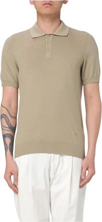 Fay Homme, Tops, Beige, Taille: M Polo Tricot Manches Courtes