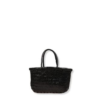 Dragon Diffusion Shopper & Totes - Mini Hand-Braided Leather Basket Tote - Gr. unisize - in Schwarz - für Damen
