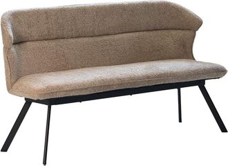 Giga Meubel Esszimmerbank Taupe - Stoff - 3-Sitzer - Esszimmerbank Avery