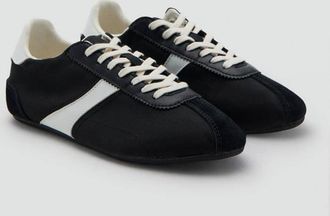 Mango Tennis combin&eacute;es &agrave; lacets noir - Femme - 36 - MANGO