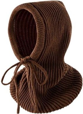 Generic Cagoule pour femme, bonnet tricot&eacute; pour femme, &eacute;charpe &agrave; capuche imperm&eacute;able, cagoule chaude, bonnet dhiver, bonnet &eacute;pais monobloc, cagoule doreille, 