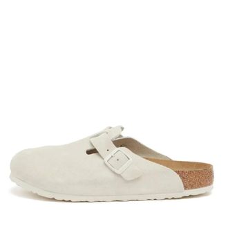 Birkenstock Homme, Chaussures, Blanc, Taille: 42 EU Boston Suede Narrow Fit
