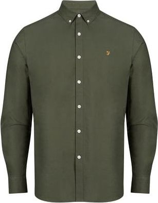 Farah Chemise droite &agrave; logo brod&eacute; en coton