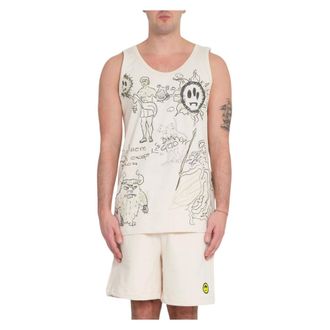Barrow Barrow, Homme, Sport, Beige, Taille: M Graffiti Tank Top