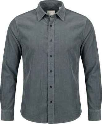 GANT Chemise Regular Fit en velours c&ocirc;tel&eacute; fin - Homme - Chemises - Gris - Taille: S