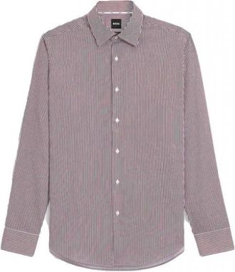 HUGO BOSS Homme, Chemises, Multicolore, Taille: 2XL Chemise en coton &agrave; manches longues