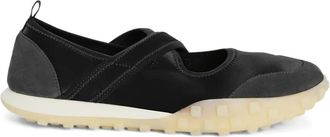 Jil Sander Moon Ballerinas mit Wildlederbesatz - Schwarz