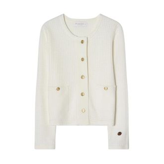Busnel Estelle Strukturierte Baumwollstrickjacke - - Knitwear - Damen - Beige - L