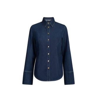 7 For All Mankind Chemise denim &agrave; col classique en coton