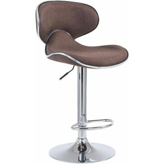 Clp Tabouret pivotant &eacute;l&eacute;gant et moderne en tissu finitions en m&eacute;tal diff&eacute;rentes couleurs colore : marron