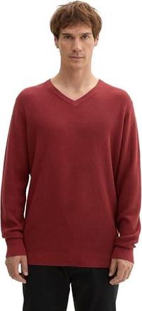 Tom Tailor 1039806 Pull-Over, 35676-burgundy Dark Red Melange, L Homme