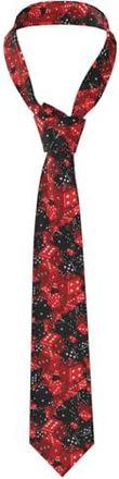 Generic Cravate D&eacute;s Abstraits 3D Rouge Noir Tendance Men Tie Confortable Cravate DAffaires Pour L&Eacute;cole Travail Mariage