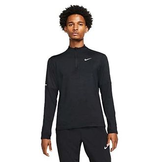 Nike M NK DF Elmnt Top Hz Haut &agrave; Manches Longues, Obsidienne/Game Royal/HTR/Re, XL Homme