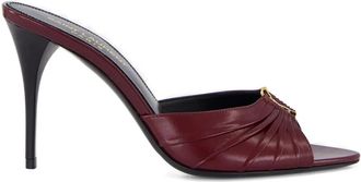 Saint Laurent Babylone logo leather sandals - Rot