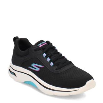 Skechers Baskets Go Walk Arch Fit 2.0 Balin pour Femme, Noir/Multicolore, 37.5 EU