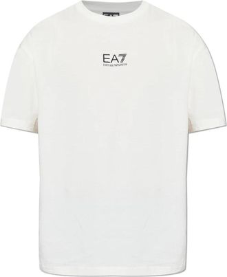 Emporio Armani Bedrucktes T-Shirt - - Tops - Herren - Beige - XL