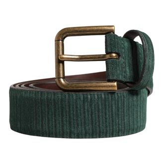 Dolce & Gabbana Lederg&uuml;rtel mit Metallschnalle - - Accessories - Herren - Gr&uuml;n - ONE SIZE