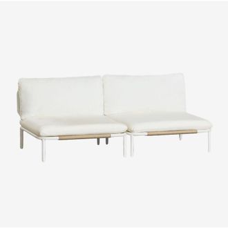 Sklum Sklum - Zweiteiliges modulares Gartensofa Roubly Beige Mandel Rose